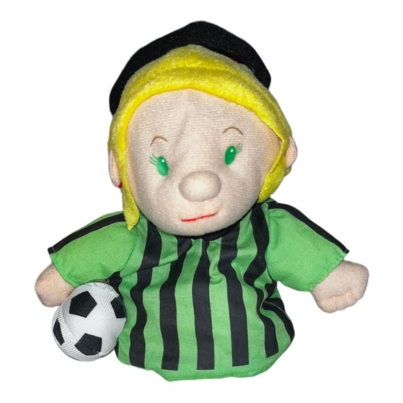 Toys | Lillian Vernon Soccer Player Hand Puppet Plush Stuffedgreen ...